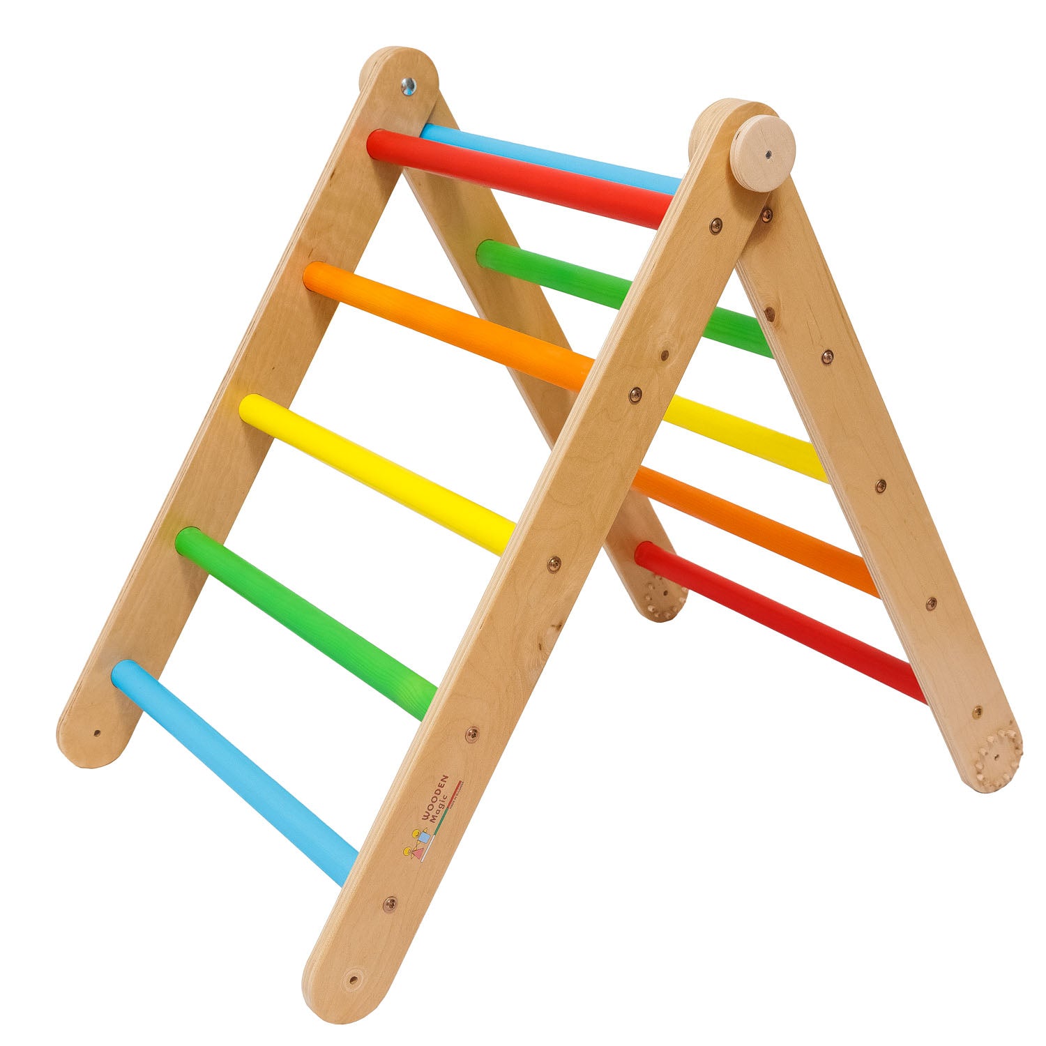Indoor Montessori Triangle Climbing Ladder for Toddlers – Wooden Magic